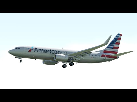 Boeing 737-800 (American Airlines) Landing in X-Plane 11