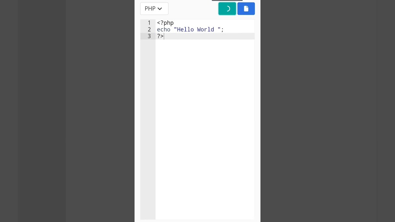 php Hello World Program | Coding on mobile | Hello World Program | php tutorial #CodeOnTrend #php