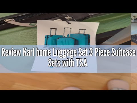 Review Karl home Luggage Set 3 Piece Suitcase Sets with TSA Lock Moulded Corner 4 Spinner Wheels, AB