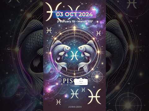 Pisces horoscope for 3 Oct 2024 #astrology #zodiac #horoscope #zodiacsigns #rashifal #rashi