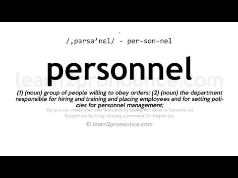 Pronunciation of Personnel | Definition of Personnel