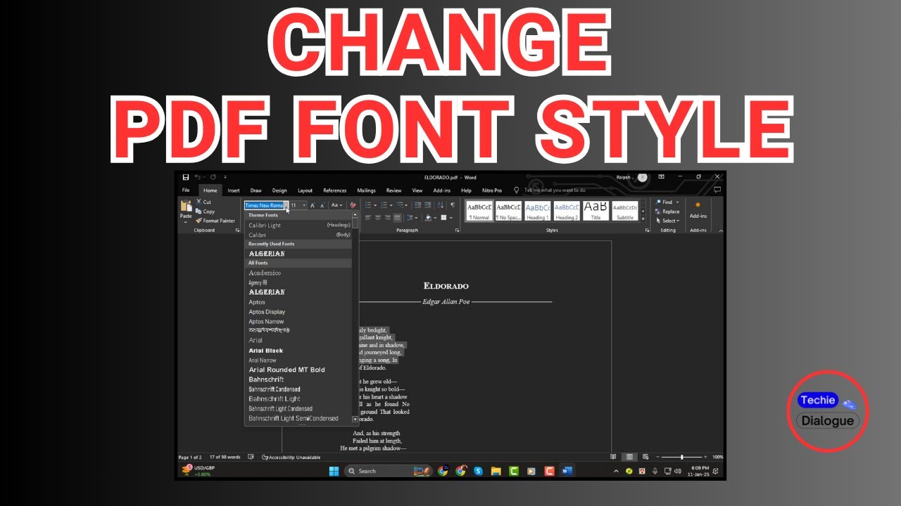 How to Change PDF Font Style - Simple Steps {2025}