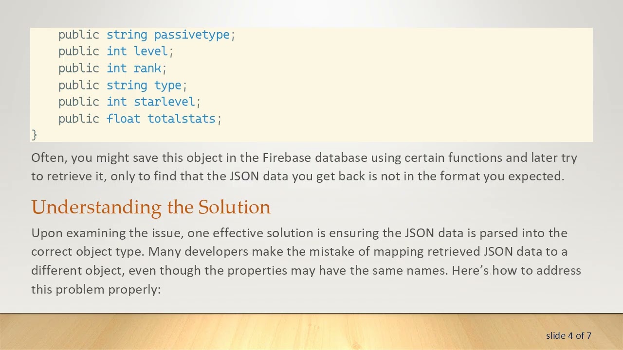 Understanding How to Retrieve JSON Data Correctly from Firebase Realtime Database with Unity C#