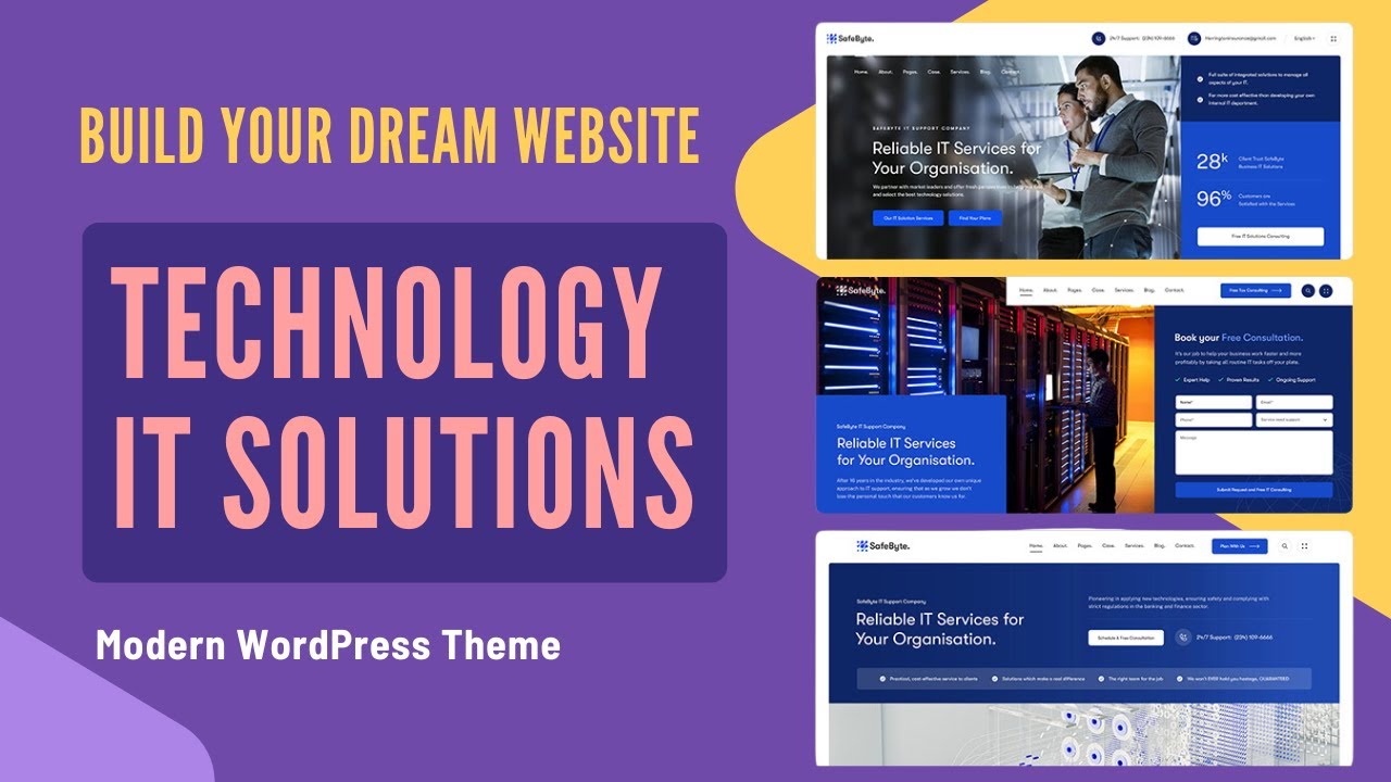 Grow Your Tech Business Online with Safebyte WordPress Theme | Technology & IT Solutions WP Theme
