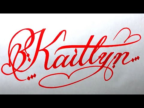 Kaitlyn Name Signature Calligraphy Status | How to Cursive write with cut Marker #kaitlyn @Kaitlyn