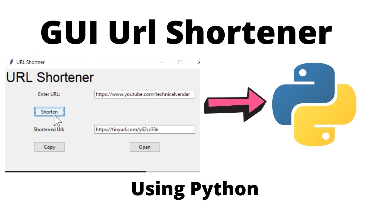 GUI Url Shortener using python. | #Python | #Technical_Vandar| #Code |