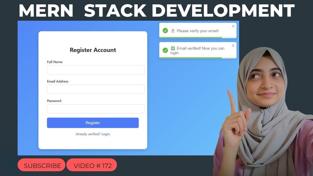 MERN #11 | Email Verification in MERN Stack | Node.js, Express, MongoDB & React Tutorial