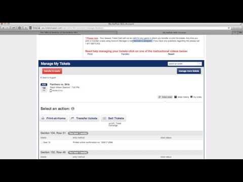How to print your tickets - Buffalo Bills Account Manager