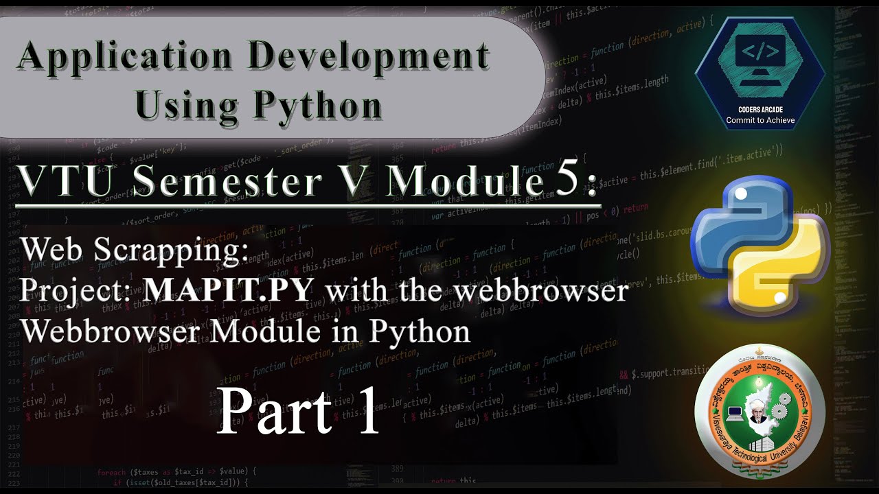 Application Development Using Python (VTU 5th SEM) Module 5 (18CS55) - Part 1