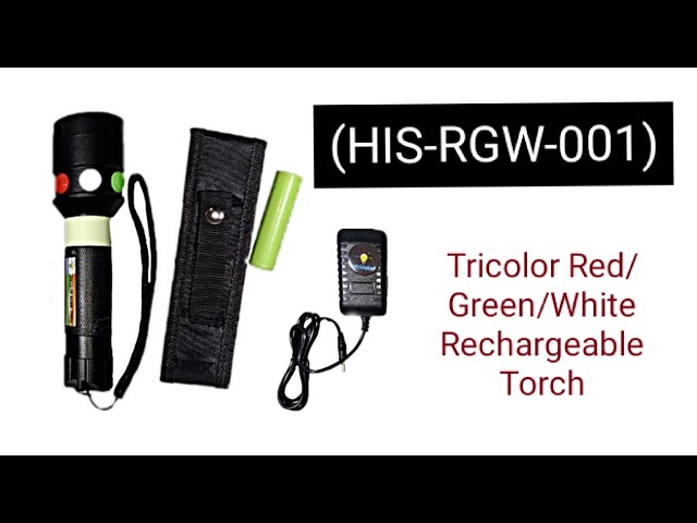 LED Rechargeable Torch - LED Railways Tri Color Signal Torch ...