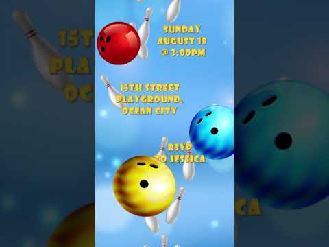 Bowling Styled Video Invitation