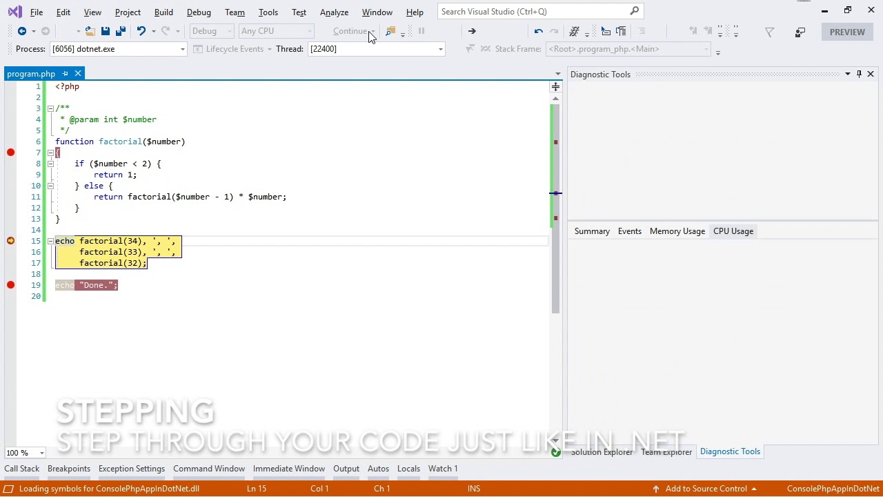 PeachPie Visual Studio Extension Intro