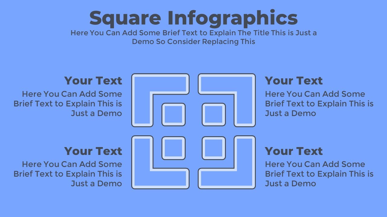 4 Step Process Infographic Template for PowerPoint