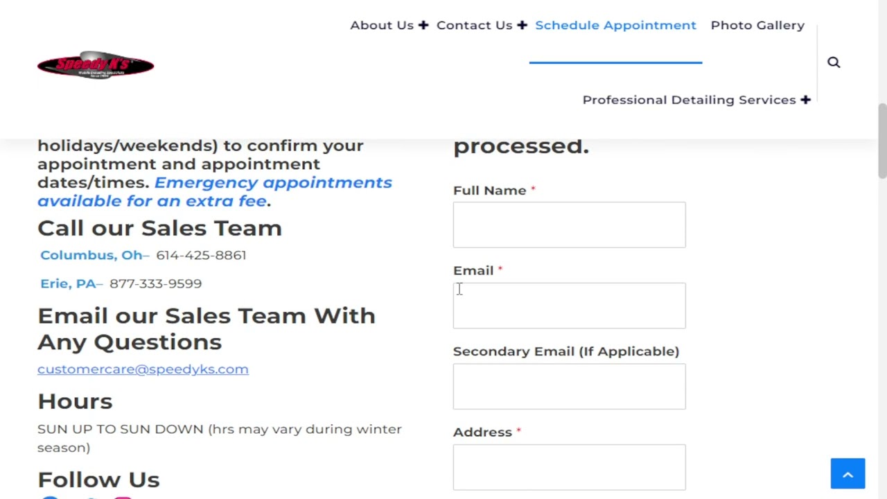 How to Schedule Appointments With Speedy K's Online or Via Phone