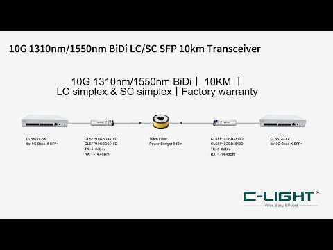 10G 1310nm/1550nm BiDi LC/SC SFP 10km Transceive
