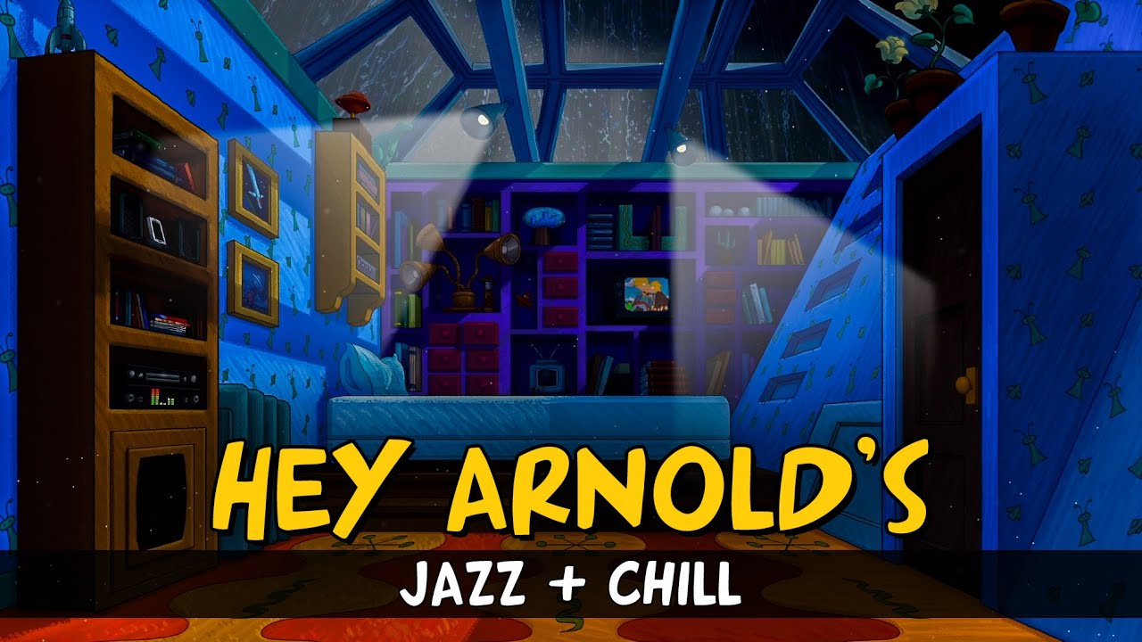 3 Hours of 90's Hey Arnold Style Jazz in his room as it's raining (Hey Arnold Ambience)