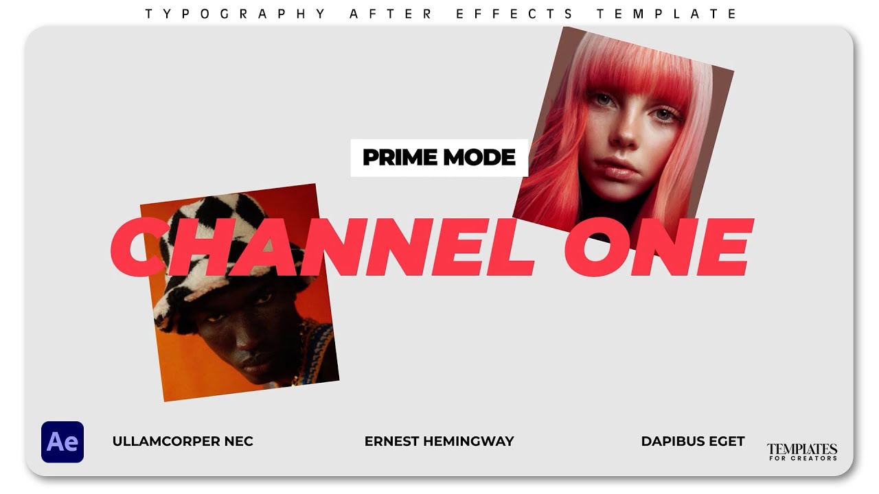 Typography - After Effects Template | Free Download | Templates for Creators