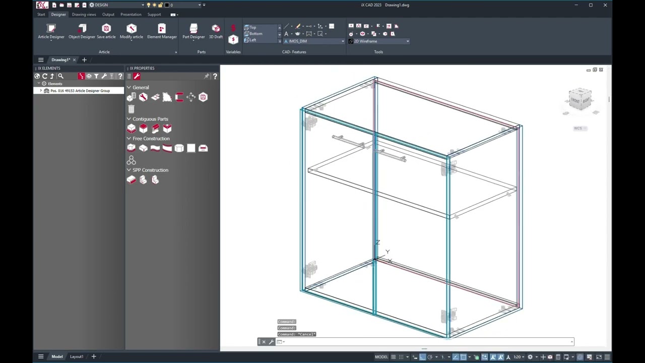 1. Introduction to imos: How to create a cabinet
