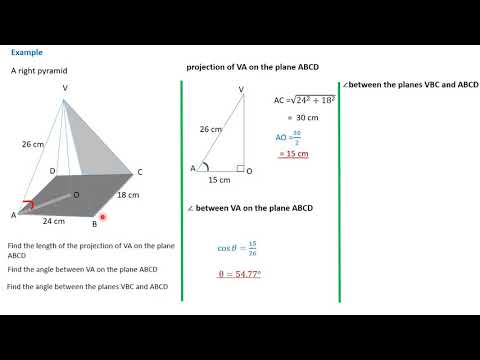 3 D GEOMETRY 2|PROJECTION OF A LINE| ANGLE BETWEEN LINE AND PLANE|ANGLE BETWEEN TWO PLANES|EXAMPLES