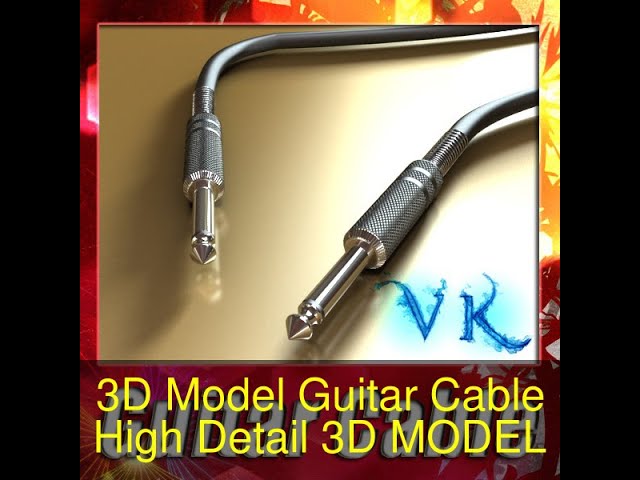 3D Model Guitar Cable High Detail 3D Model - FlatPyramid