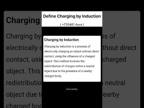 Define Charging by Induction #science