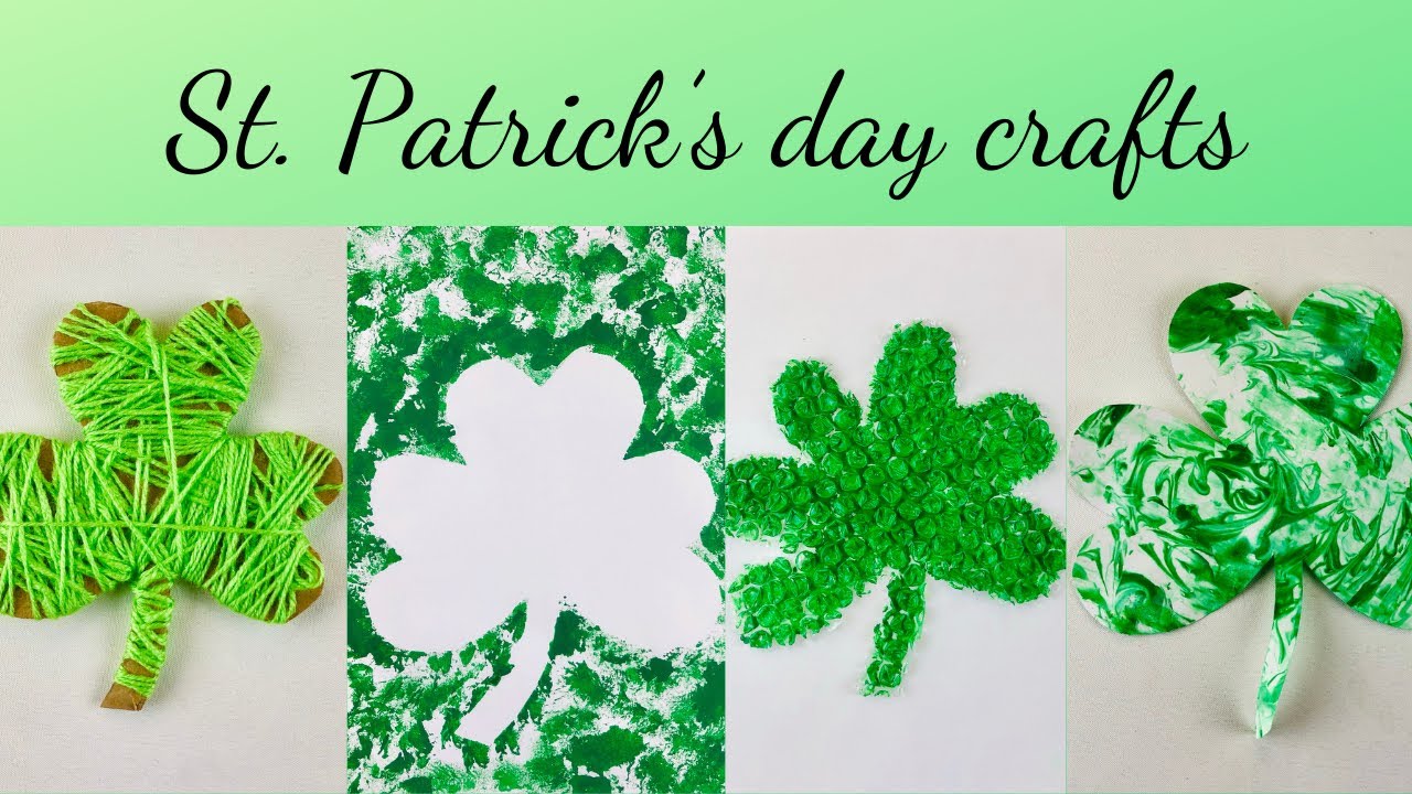 4 Easy St. Patrick’s Day Shamrock crafts & activities for Kids☘️ | St. Patrick's Day craft ideas🍀