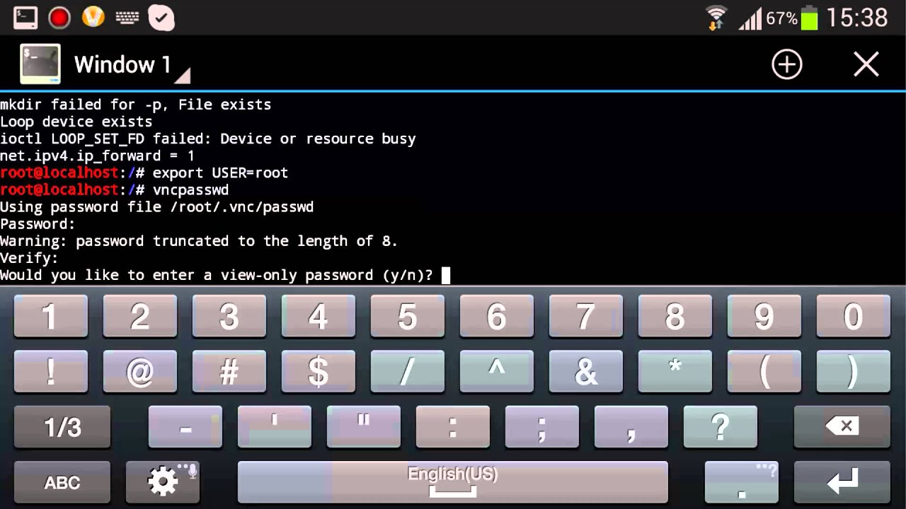 How to run backtrack 5 on android