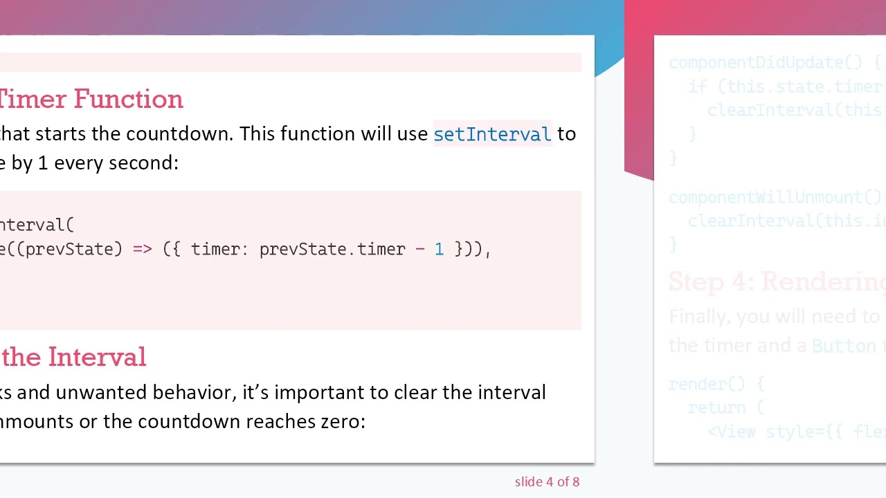 Start a Countdown Timer in React Native with TouchableOpacity