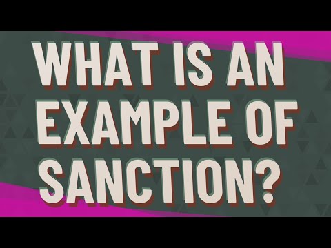 What is an example of sanction?
