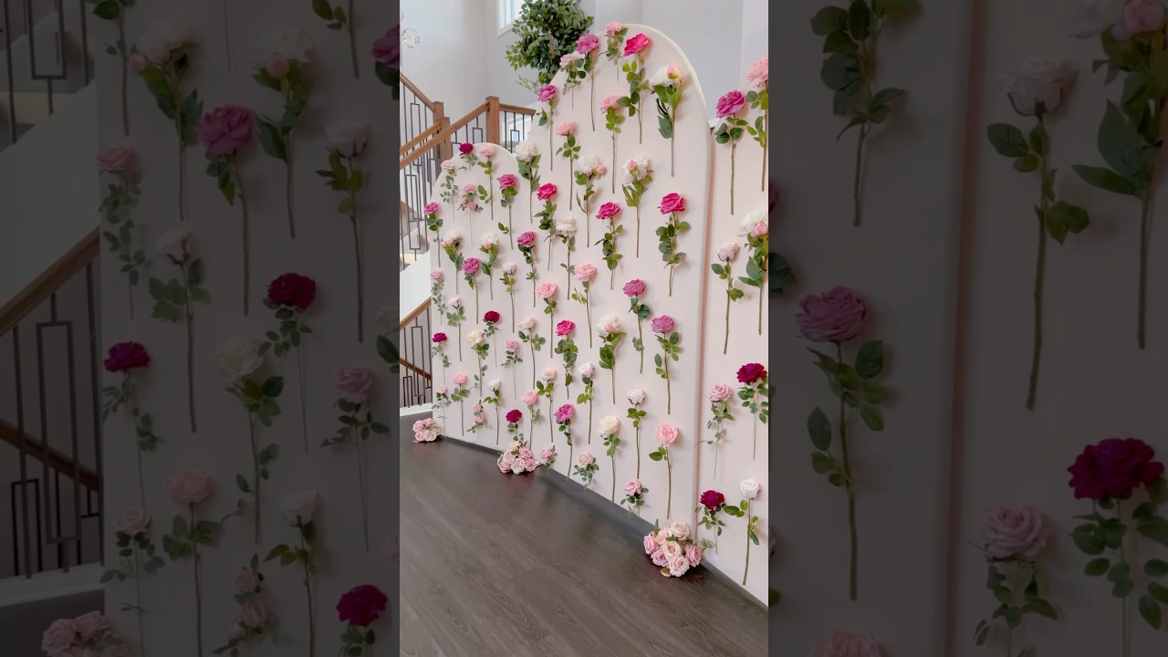 DIY - single stemmed floral backdrop