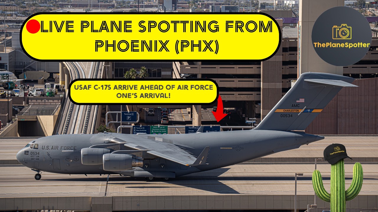 🔴 LIVE | Air Force One Prep! ✈️ Rare Military Heavies at PHX | Phoenix Plane Spotting