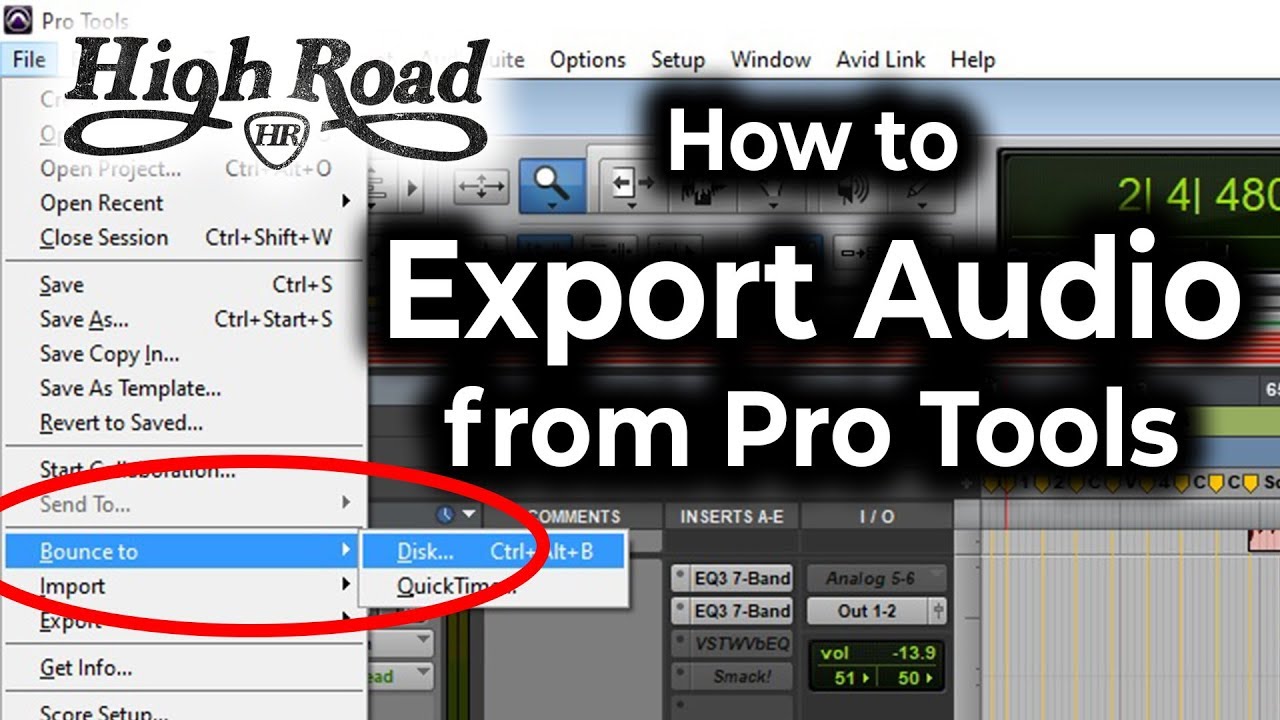 Pro Tools Tutorial - Beginner - How to Export Audio from Pro Tools