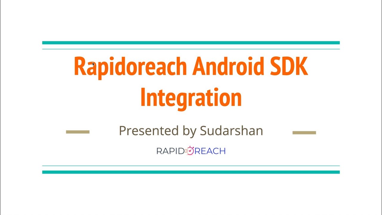 Rapidoreach Android SDK Integration walkthrough