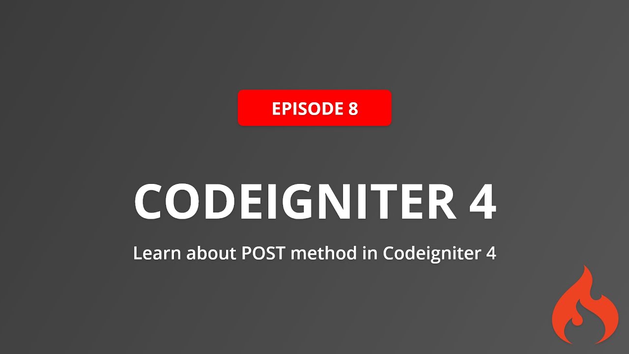 #8 Learn more about POST method in Codeigniter 4 |  codeigniter tutorial |  php
