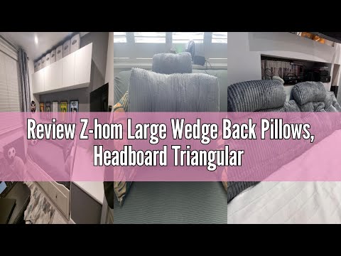Review Z-hom Large Wedge Back Pillows, Headboard Triangular Rest Reading Pillow, Lumbar Support Cush