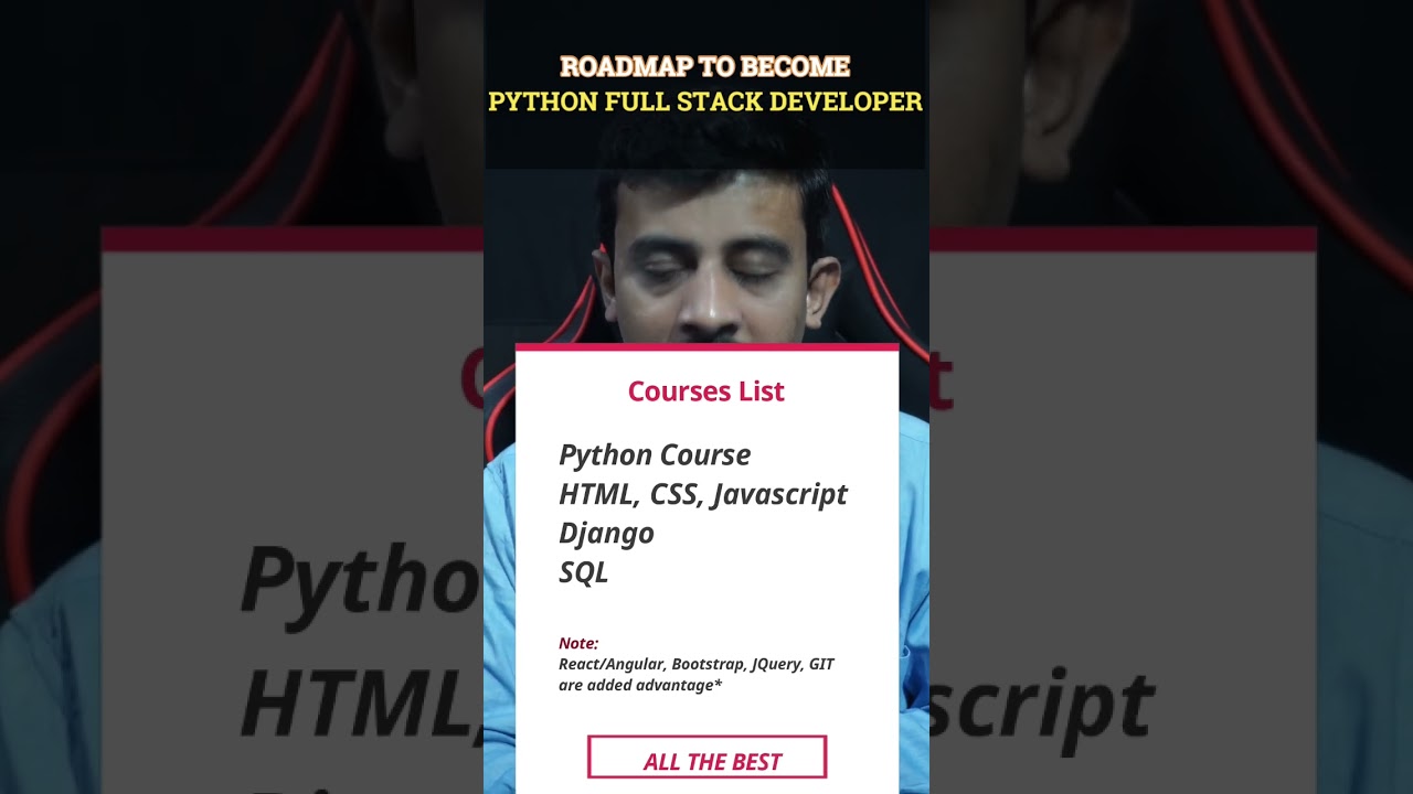 Roadmap to python based full stack developer #pythonfullstackroadmap #telugu #teluguwebguru