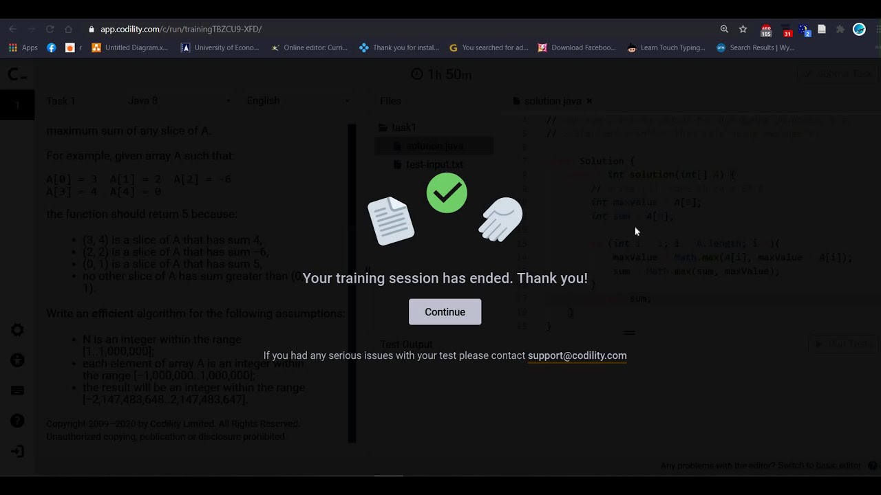 Lesson: 9-3  - Maximum slice problem | MaxSliceSum | Codility for Programmer | Java