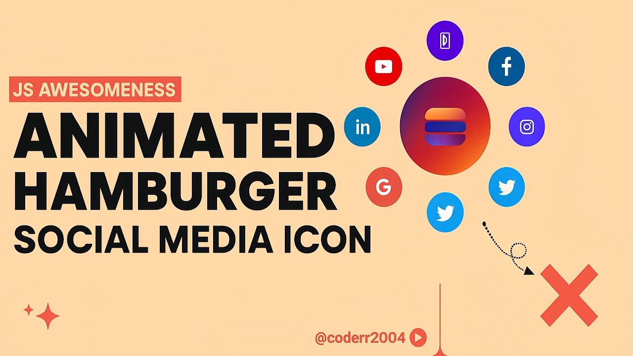 Animated Circular Social Menu | HTML, CSS & JavaScript Tutorial