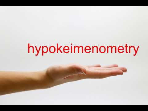 How to Pronounce hypokeimenometry - American English