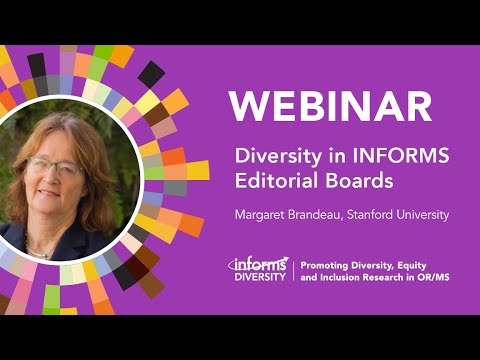 Diversity in INFORMS Editorial Boards