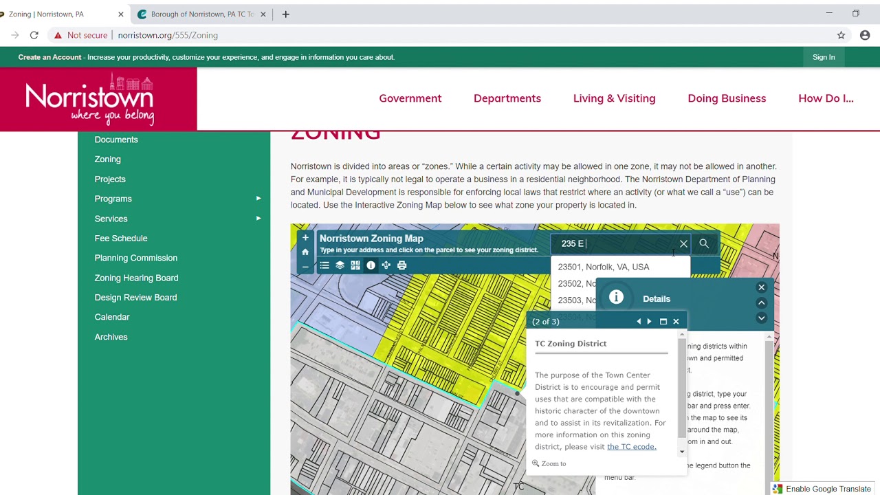 Norristown Interactive Map Tutorial