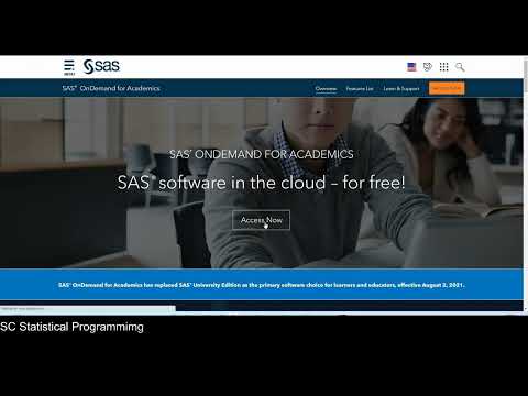 Access free SAS software "SAS OnDemand for Academics" step by step instruction