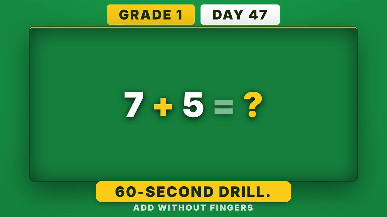 Addition Within 10 Mastery | Grade 1 Daily Math Challenge (Day 47/365)