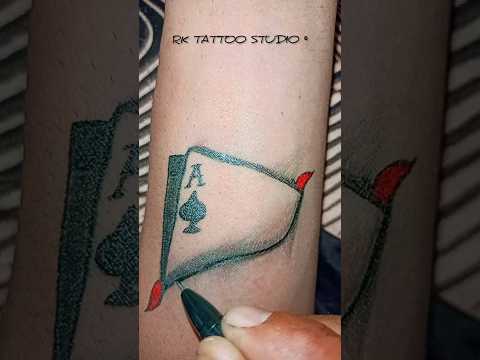 ACE OF SPADES TATTOO DESIGN #viral #tattoo #trending #artist #rktattoostudio #