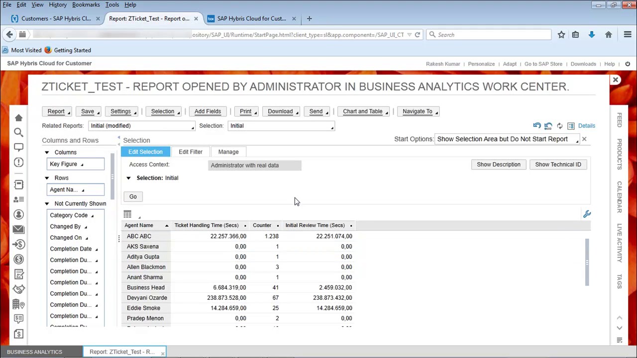 SAP C4C - Edit & Export Custom Reports