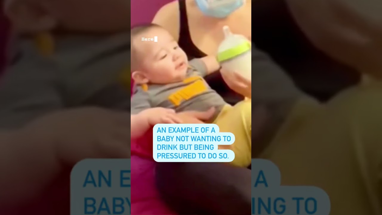 An example of a baby not wanting to drink and being pressured to do so (ebook in description)