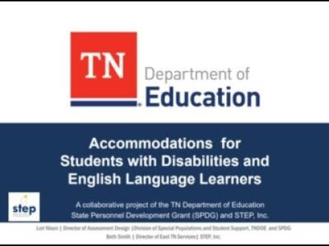 Accommodations for Students with Disabilities and English Language Learners Webinar