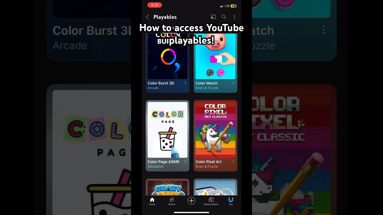 How to access YouTube playables in 2024! #youtubesecrets #youtubeplayables #playables #blueugames