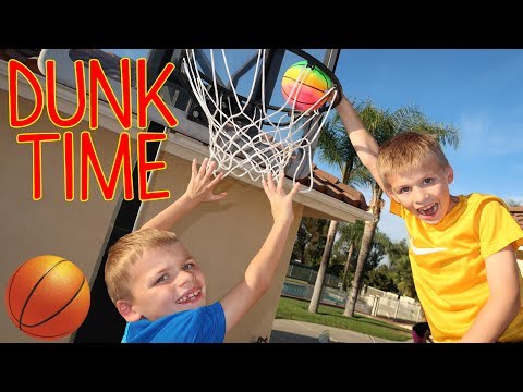 SLAM DUNK!! Mini NBA Finals! Basketball Challenge Chris, Zac & David