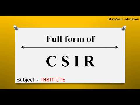 CSIR ka full form | Full form of in English | Subject - INSTITUTE
